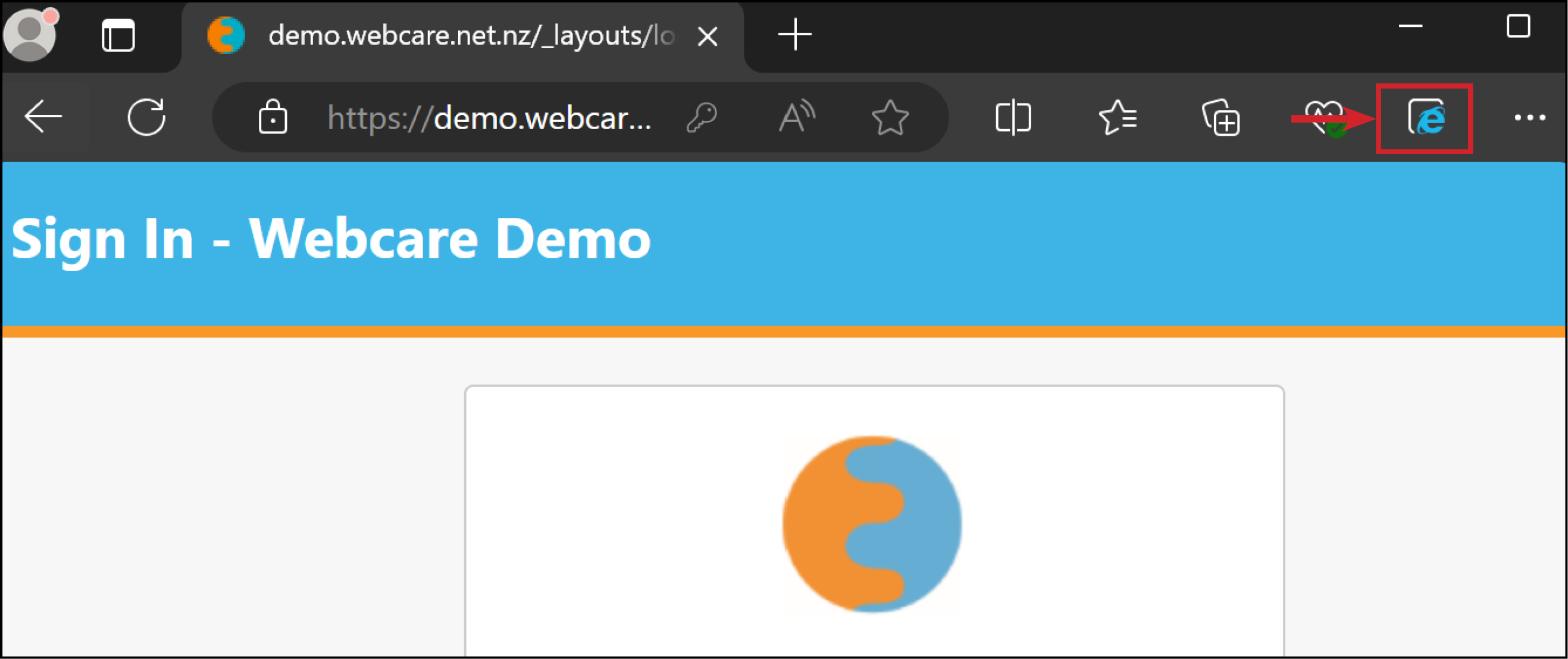 Open Edge in Internet Explorer Mode – Webcare Help Centre