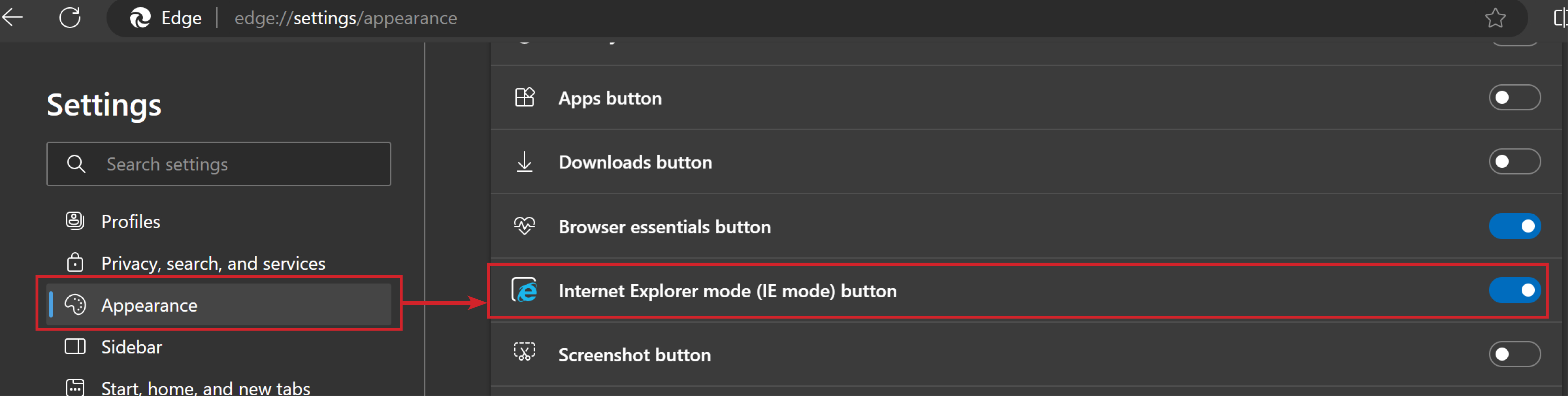 Open Edge in Internet Explorer Mode – Webcare Help Centre