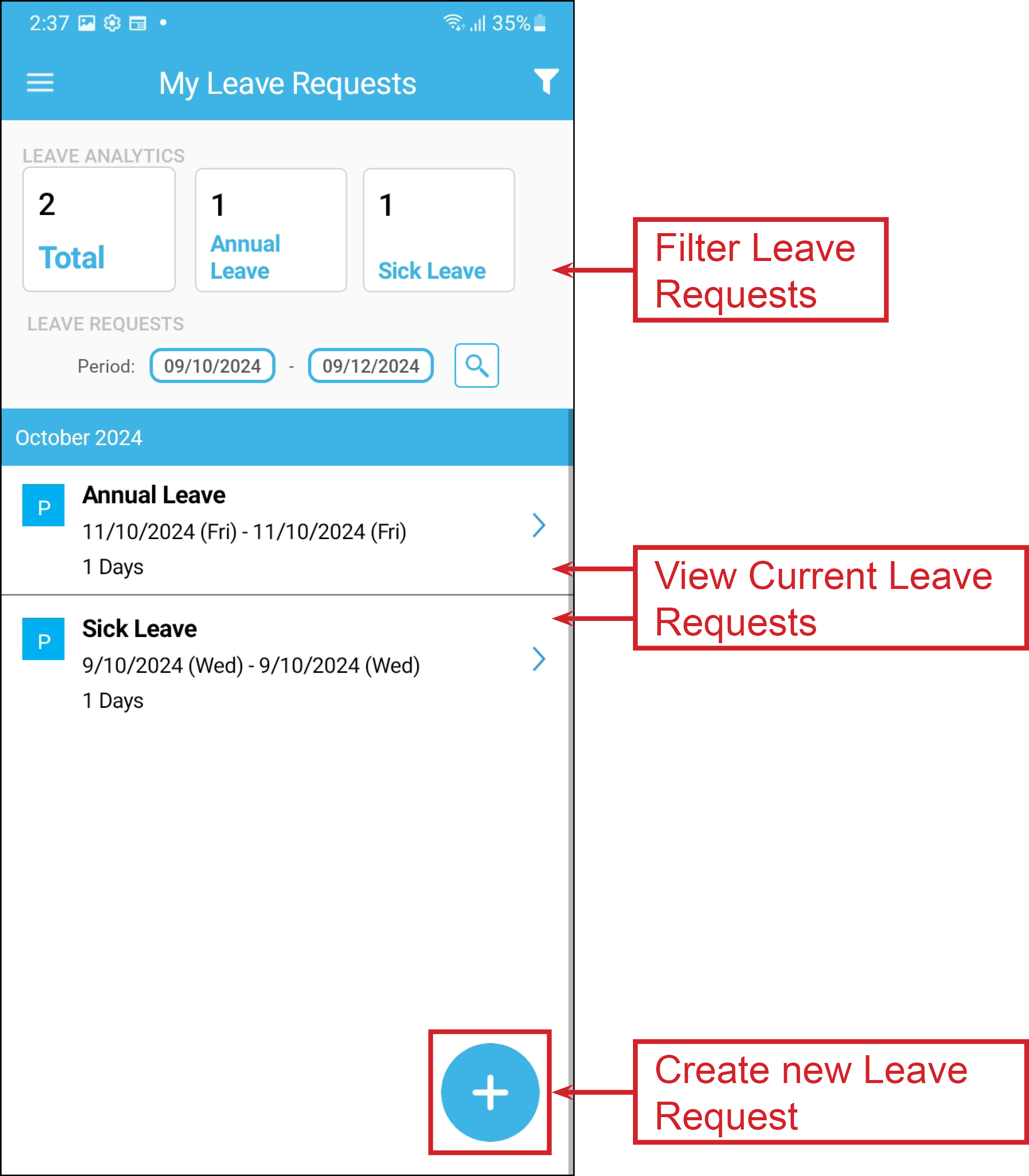 Add-on | Staff Leave Request from your Mobile App – Webcare Help Centre