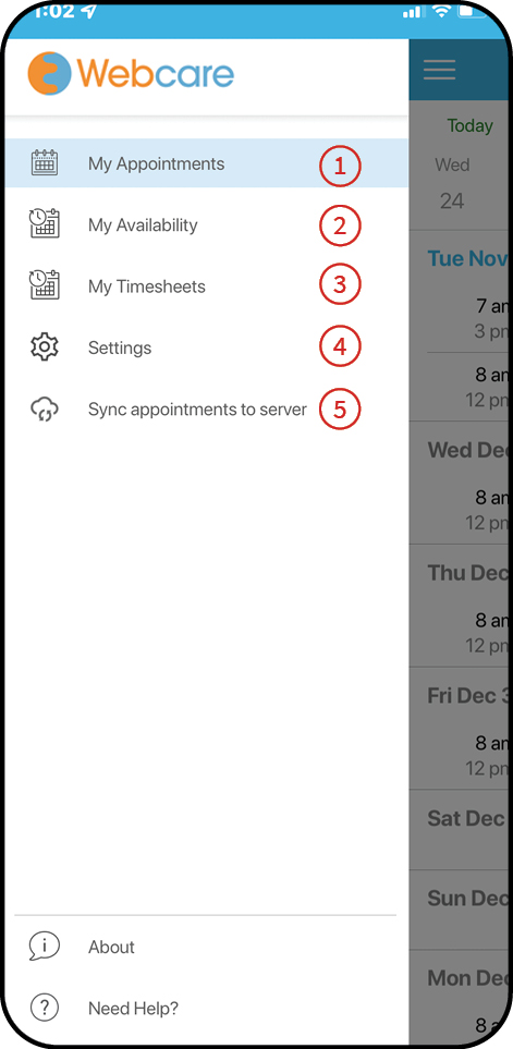Getting Started with Mobile App – Webcare Help Centre