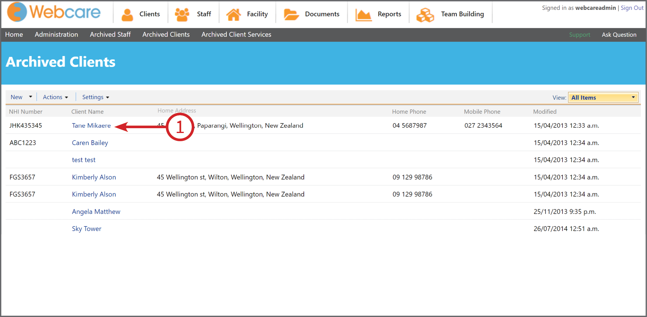 Archive/Restore Client – Webcare Help Centre