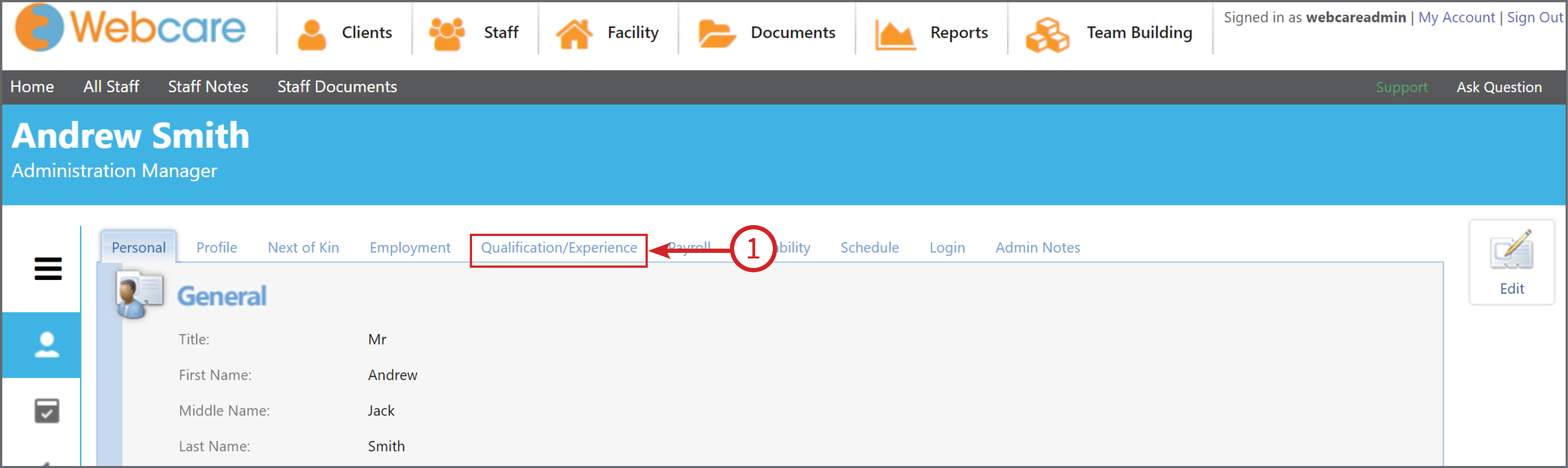 Staff Qualification/Experience – Webcare Help Centre