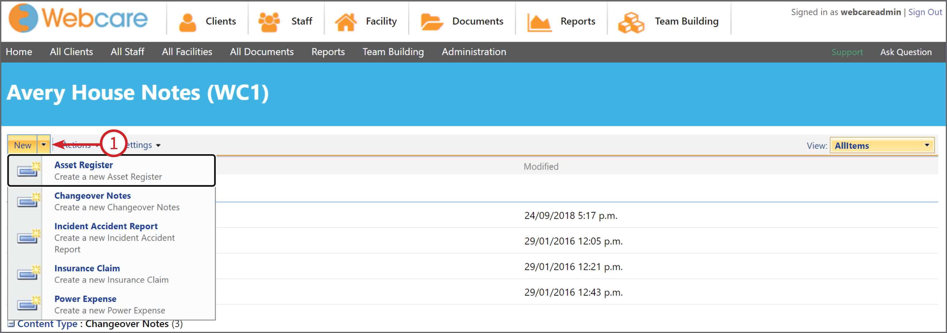 Facility – Webcare Help Centre