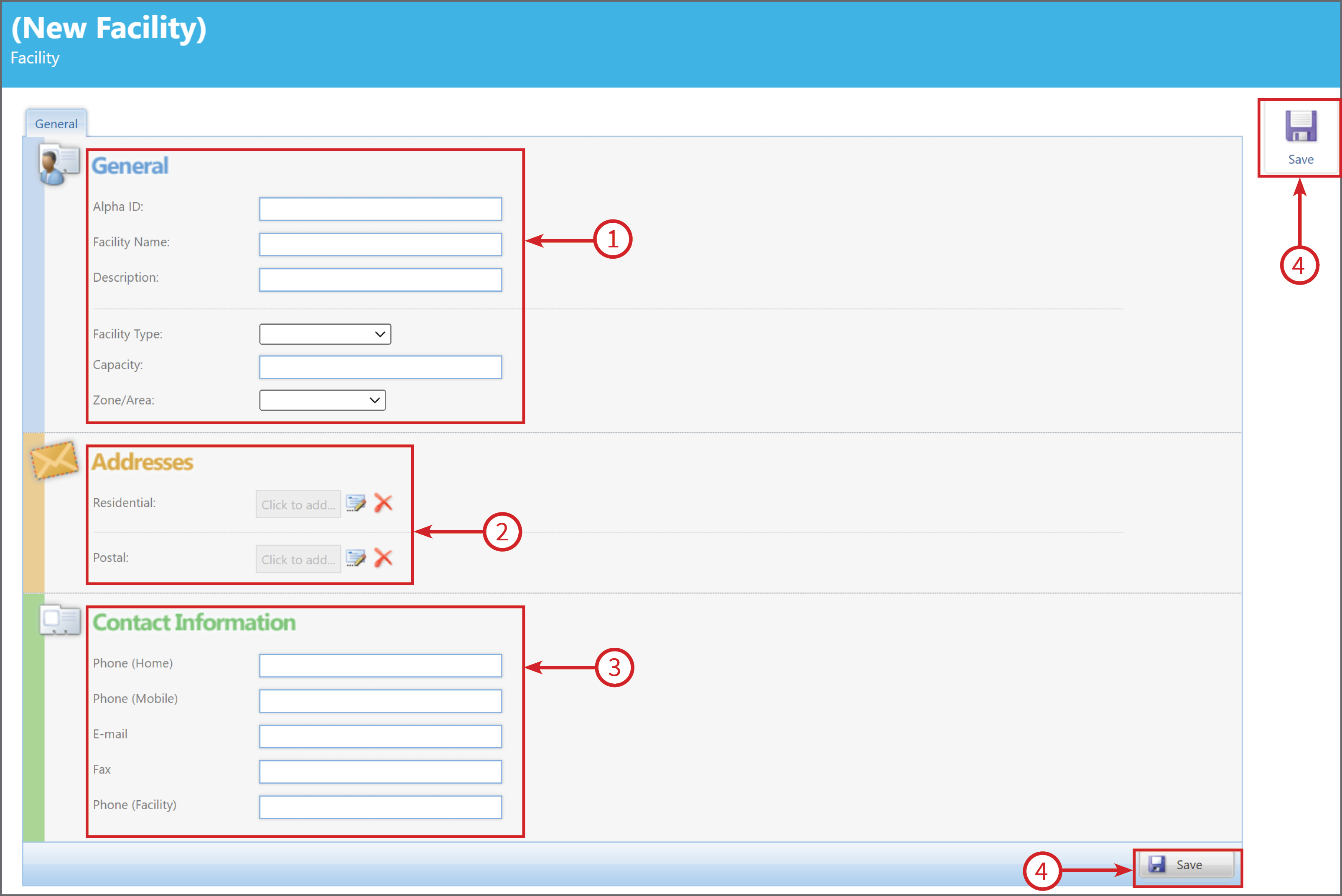 Add New Facility – Webcare Help Centre