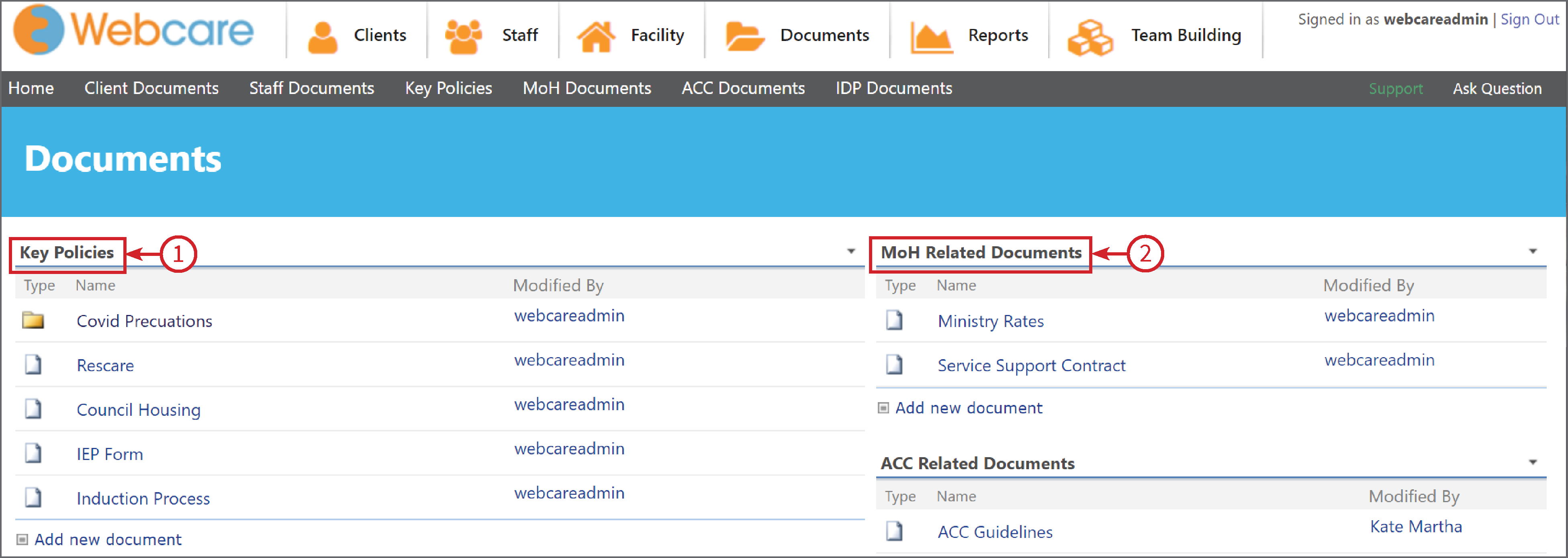 Manage Permissions - Document Library – Webcare Help Centre