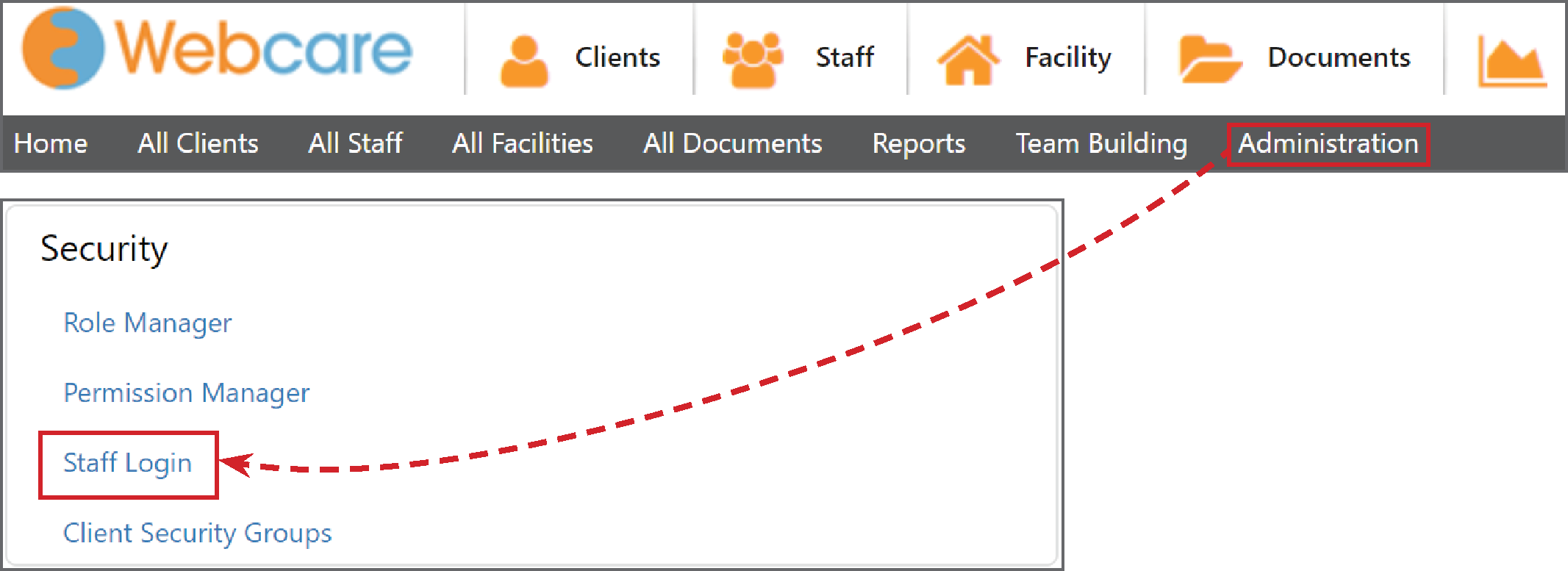 Staff Logins – Webcare Help Centre