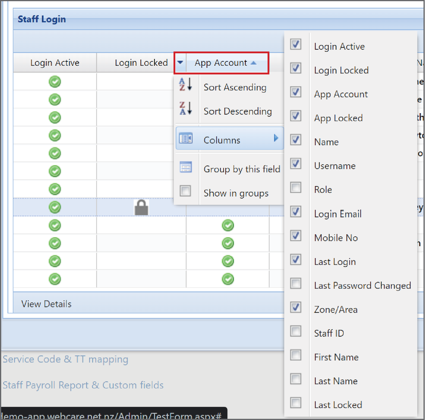 Staff Logins – Webcare Help Centre