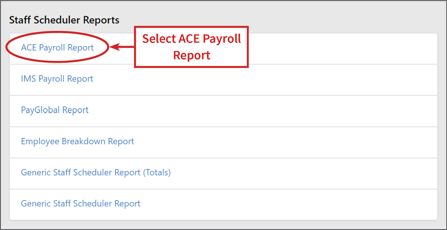 Exporting to ACE – Webcare Help Centre