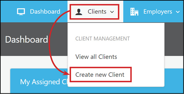 Create a New Client - Supported Employment – Webcare Help Centre