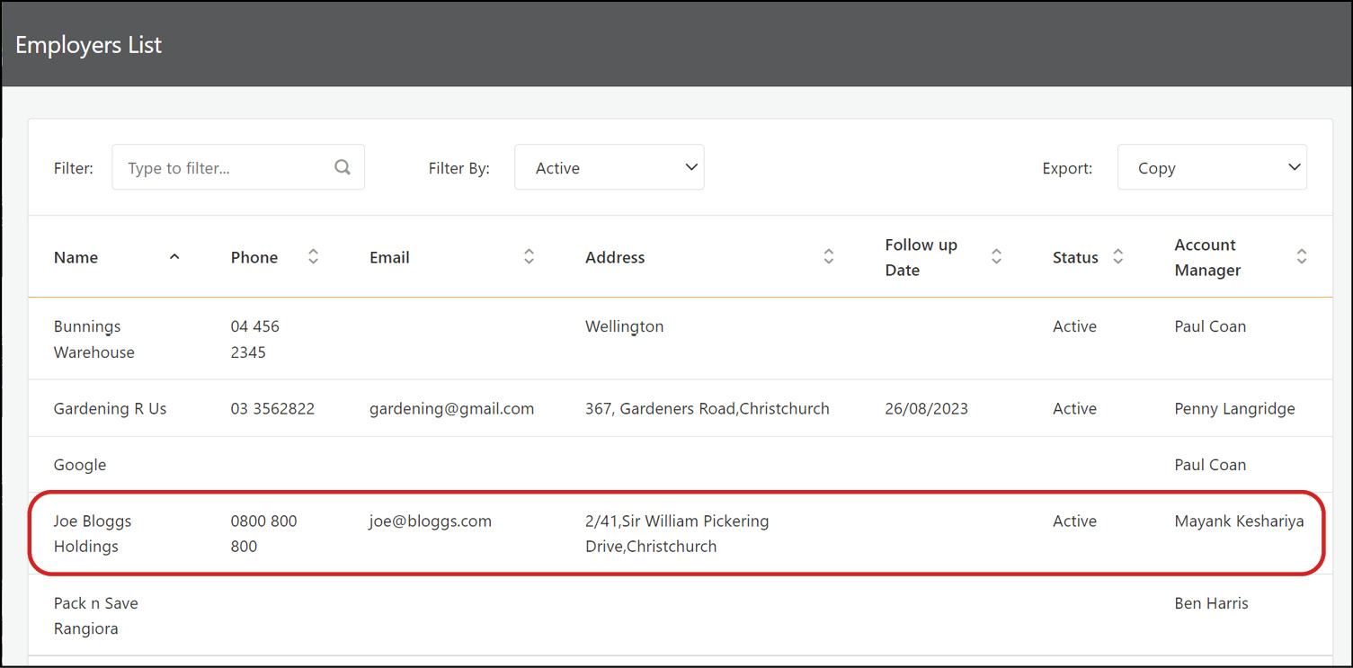 Getting to know the Employers Profile Page – Webcare Help Centre