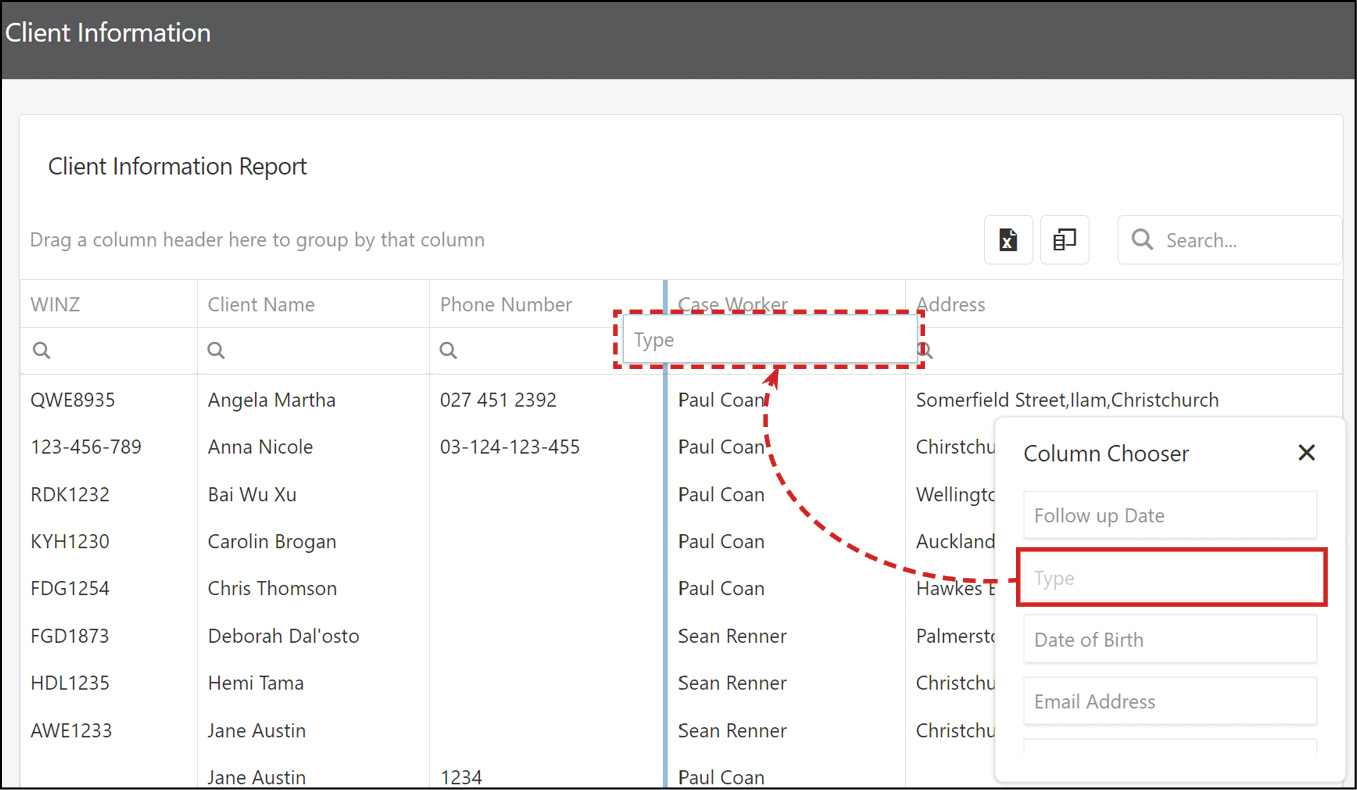 Supported Employment Reports - Client Information Report – Webcare Help ...