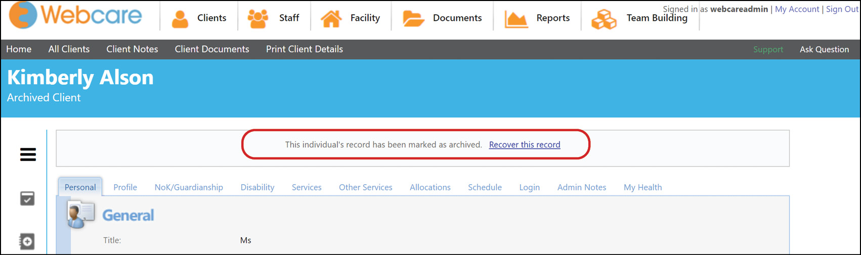 Archived Client List – Webcare Help Centre
