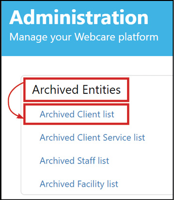 Archived Client List – Webcare Help Centre