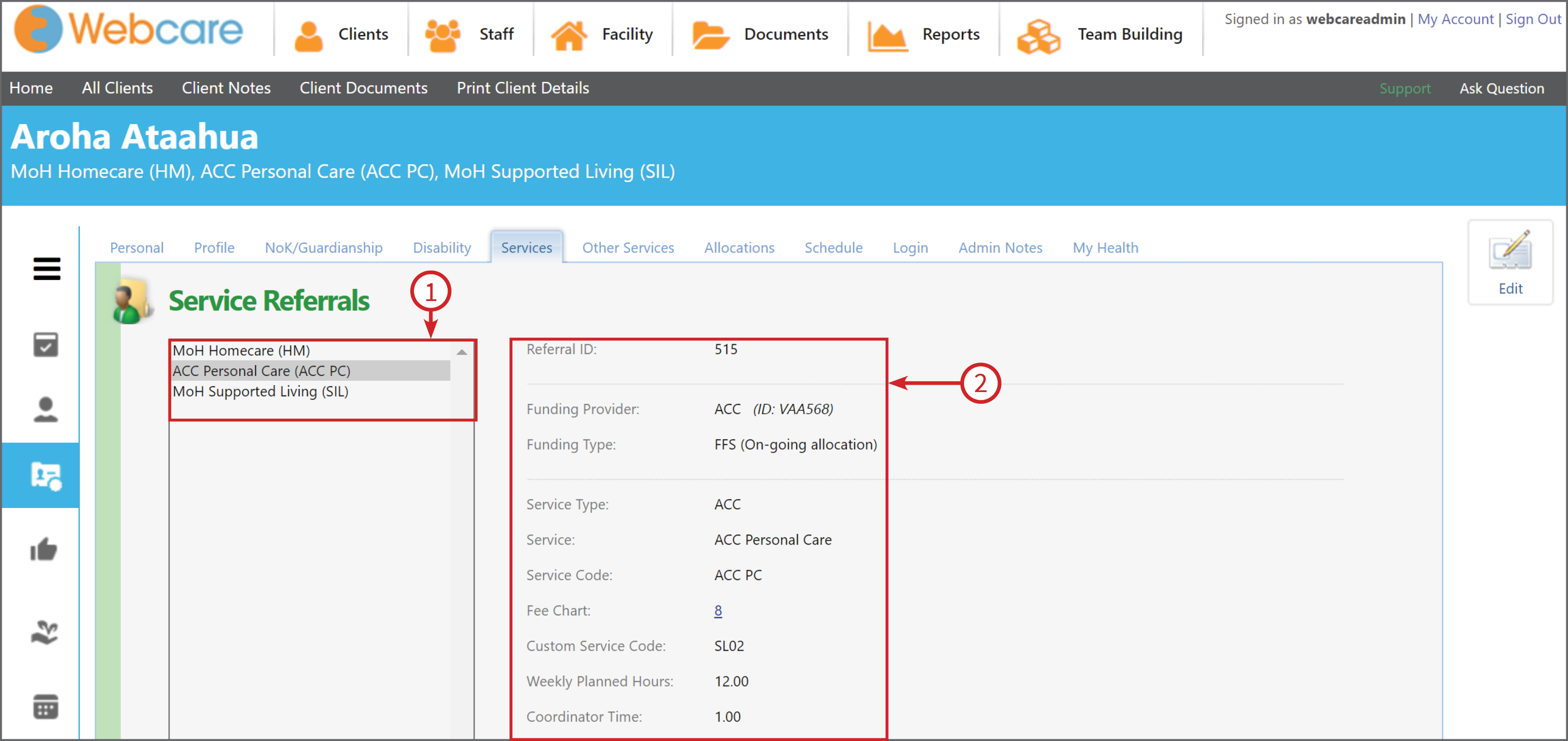 Client Services Fee Chart – Webcare Help Centre