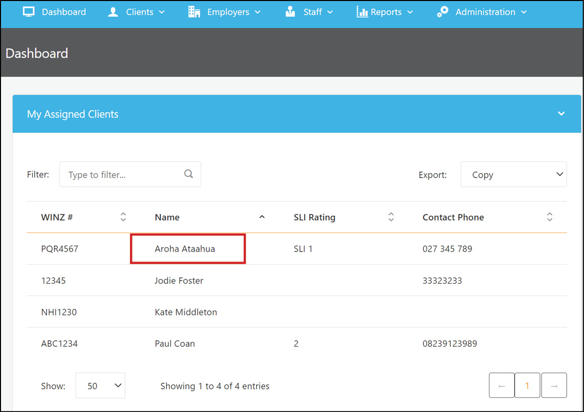 Getting to know the Client Profile Page – Webcare Help Centre