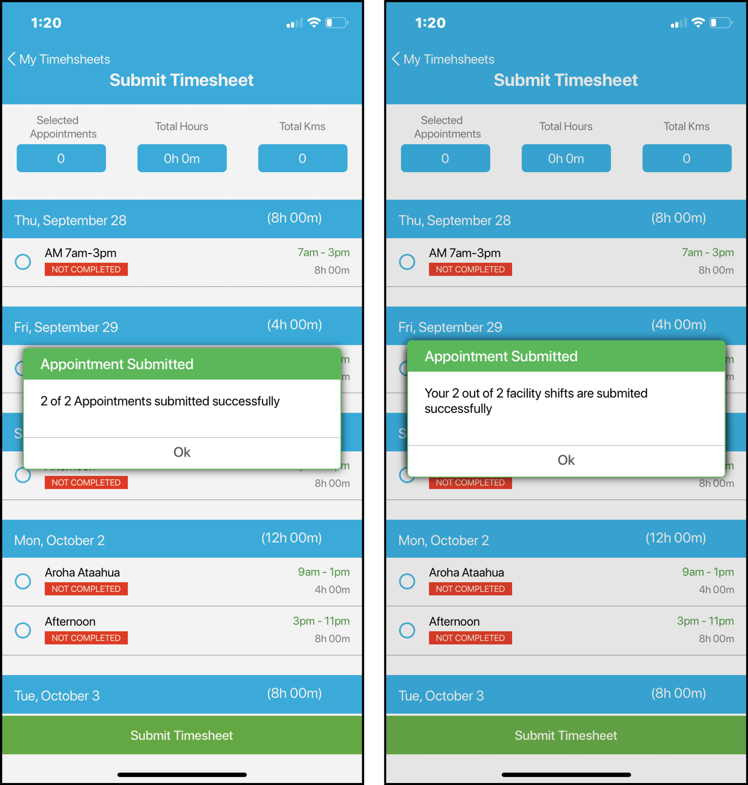 My Timesheets – Webcare Help Centre