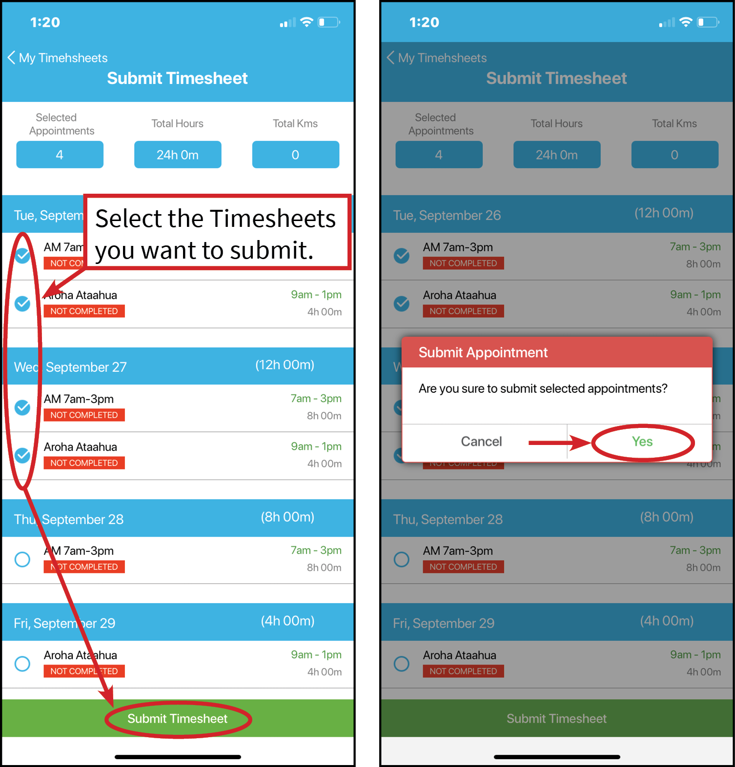 My Timesheets – Webcare Help Centre