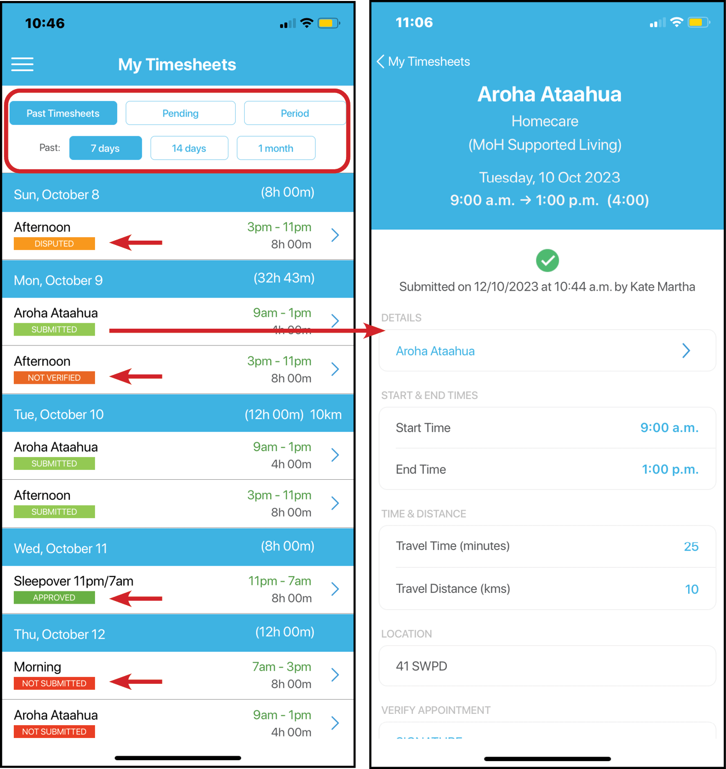 My Timesheets – Webcare Help Centre