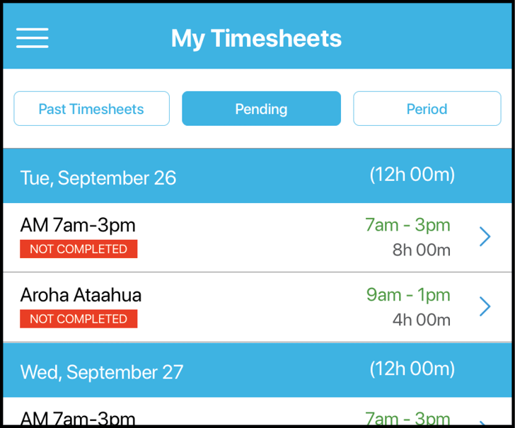 My Timesheets – Webcare Help Centre