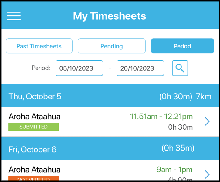 My Timesheets – Webcare Help Centre