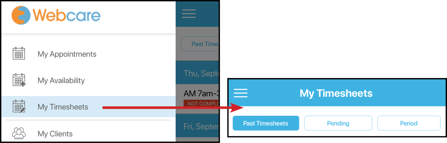 My Timesheets – Webcare Help Centre