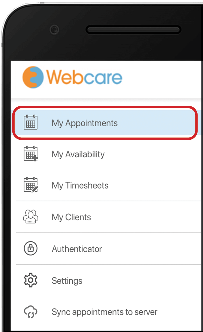 View your Daily Appointments – Webcare Help Centre