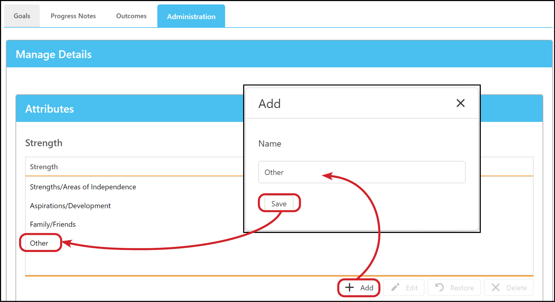 Goals & Outcomes Module – Webcare Help Centre