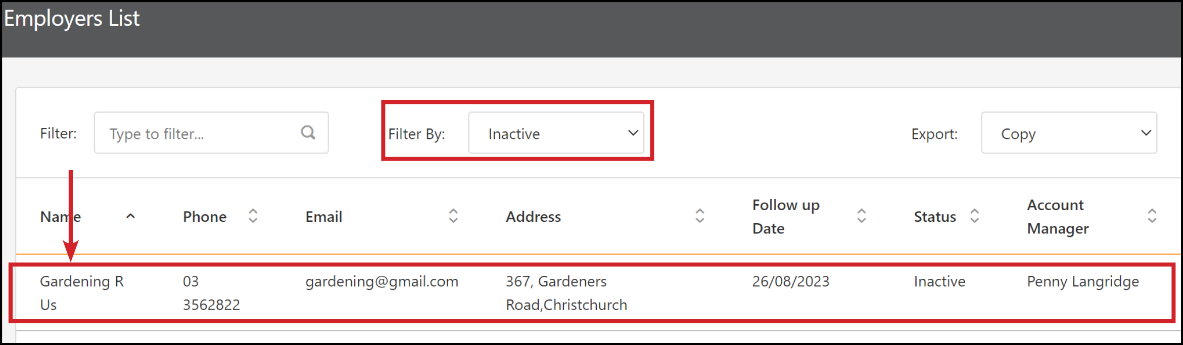 Archiving an Employer – Webcare Help Centre